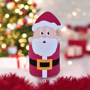 Santa Chip Can Template Printable | Christmas Chip Can | Party Favor ...