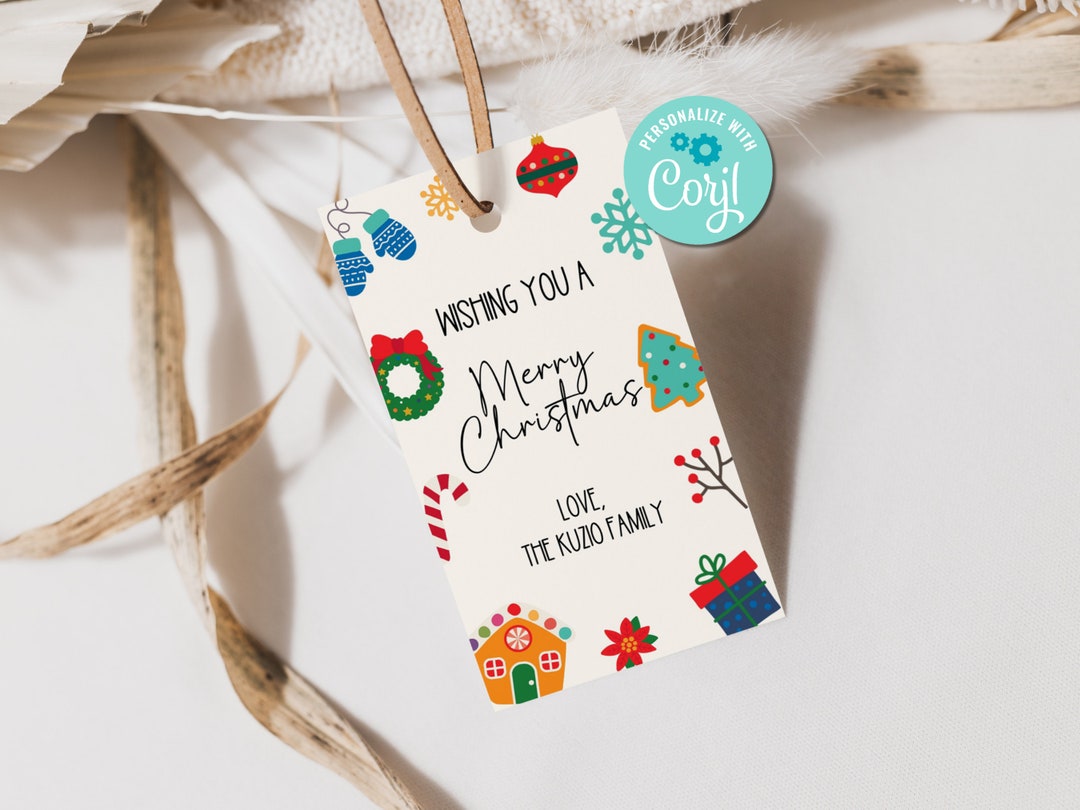 Editable and Printable Christmas Tag - DIY Christmas, Christmas Party ...