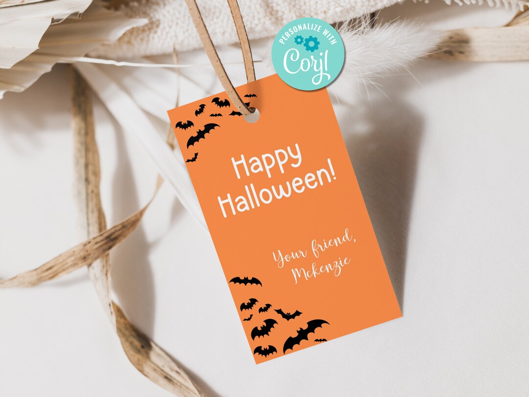 Editable and Printable Bat Favor Tags - DIY Halloween Party Favor ...
