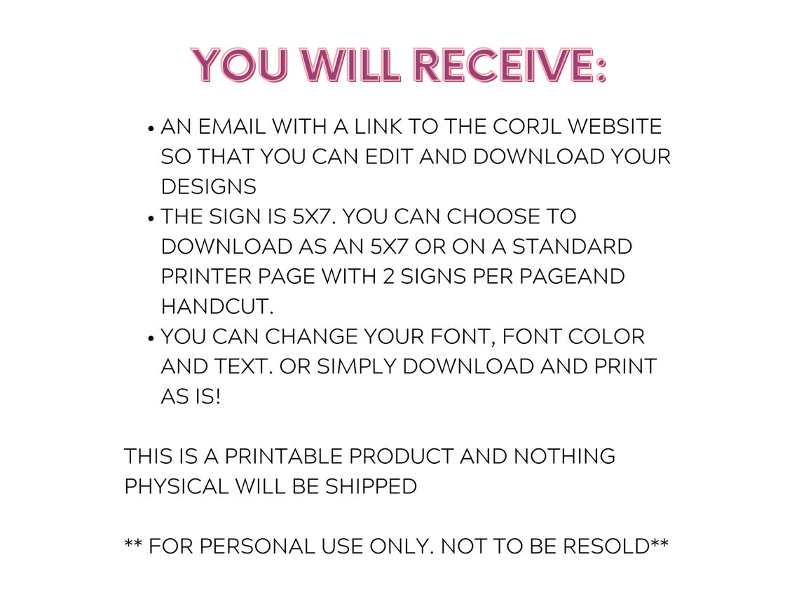 Editable and Printable Groovy Sign 5x7 Custom Text, Retro Birthday ...