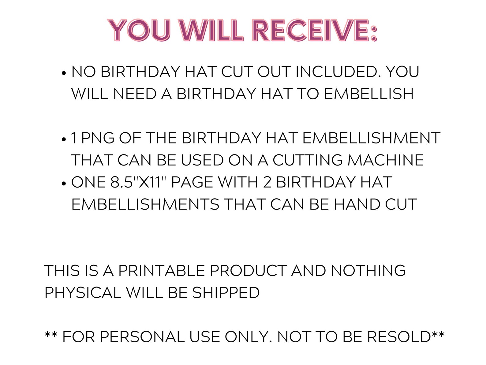 Printable Spa Party Hat Embellishment (DIY) - Download, Bday Party, Spa ...