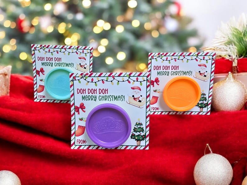 Play Dough Gift Tag | Christmas Favor Tag | Party Favor | School ...