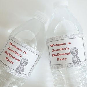 Editable and Printable Mummy Water Bottle Labels - Print and Cut ...
