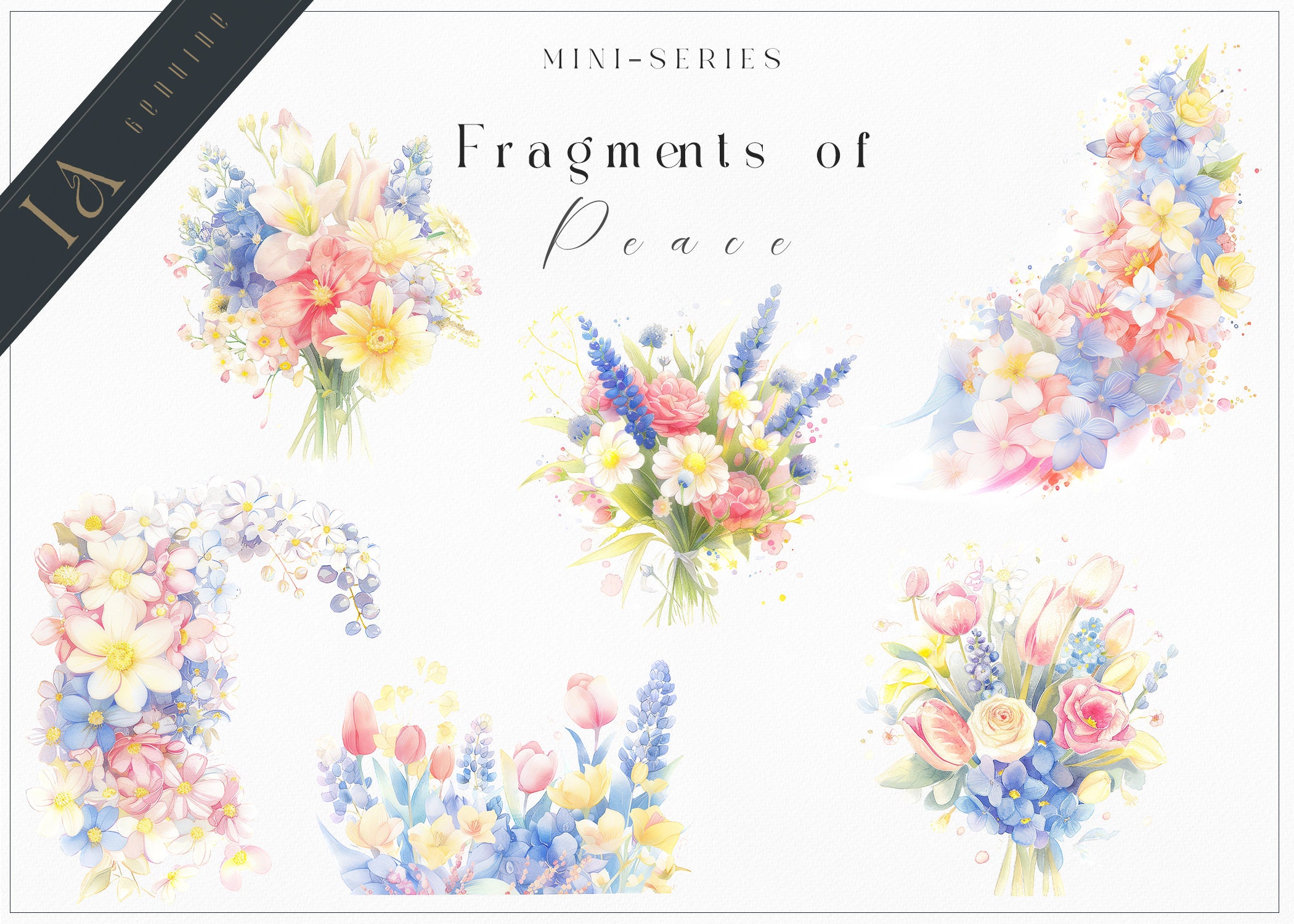 Watercolor Floral Clipart, Watercolor Butterflies Clipart, Spring ...