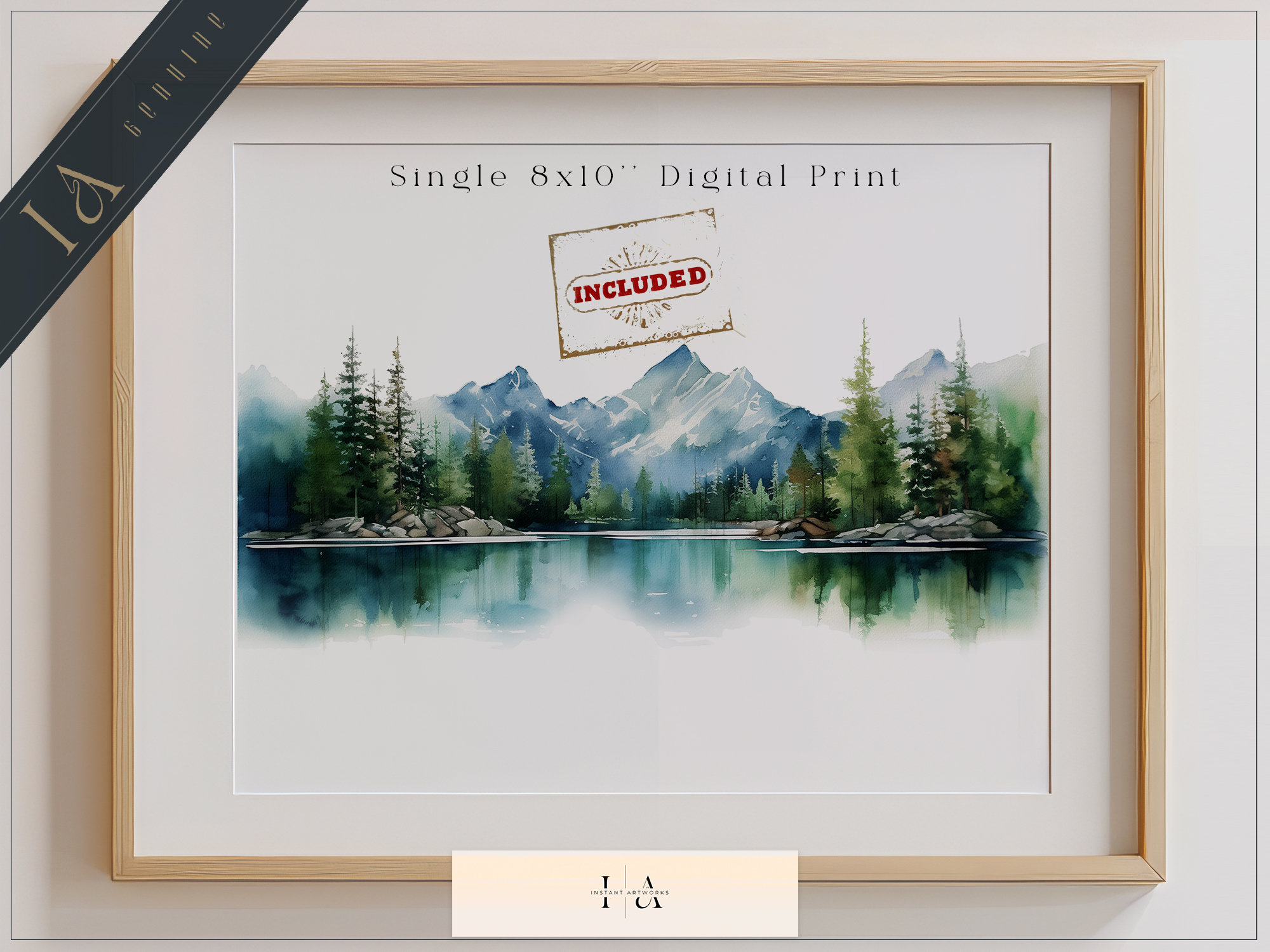 Mountain Print | Watercolor Mountain Art | Triptych Wall Decor | 8x10 ...