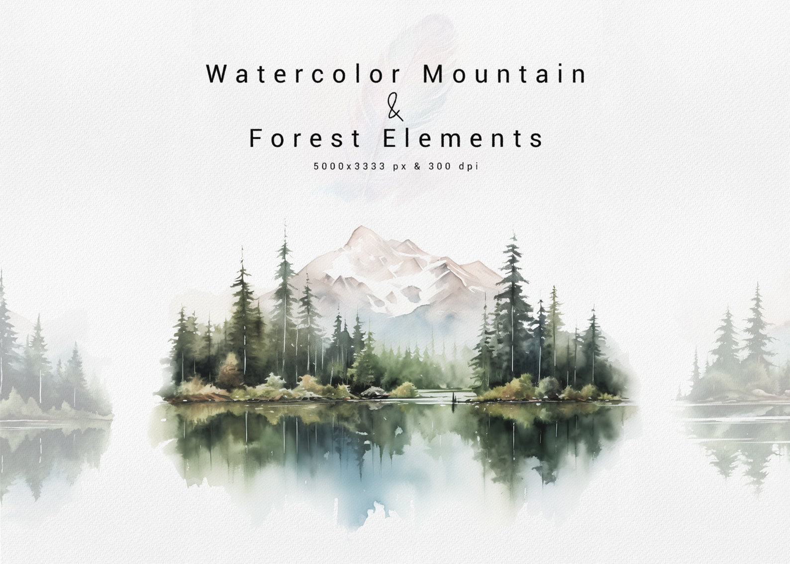 Watercolor Clipart Bundle, Mountain Clipart Bundle, Nature Clipart ...