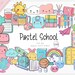 Pastel School Clipart Back to School Pastel Teacher Clipart Education ...