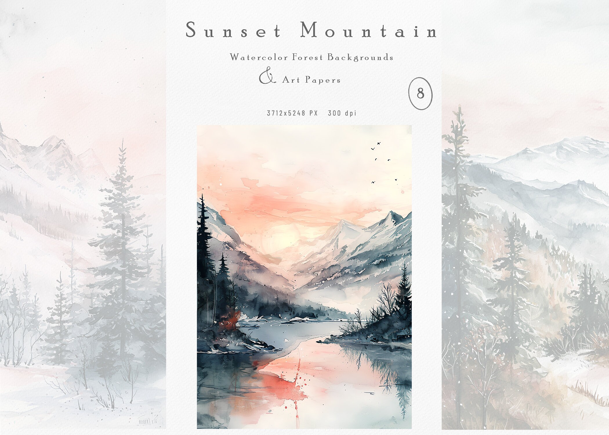 Watercolor Clipart Bundle - Landscape Clipart Bundle - Watercolor ...