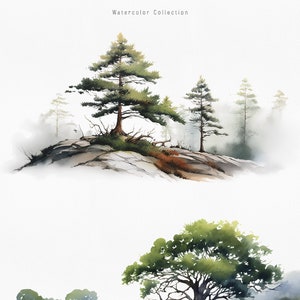 Watercolor Landscape Clipart - Nature Clipart - Watercolor Clipart ...