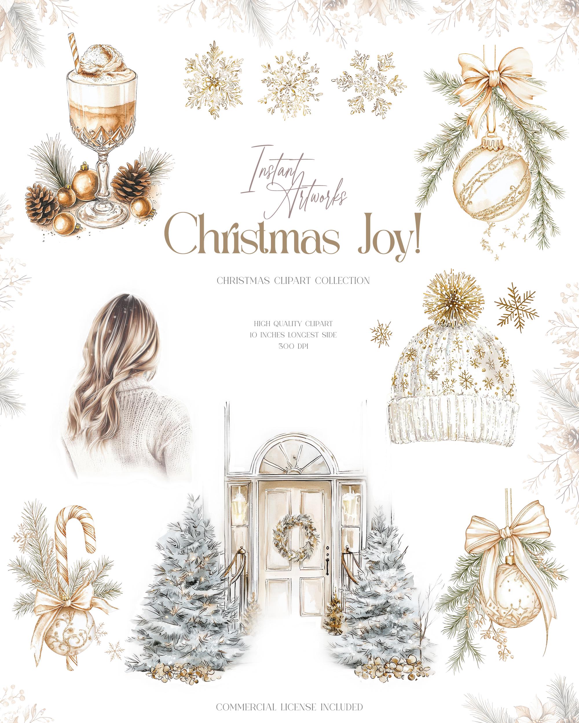 Christmas Clipart Collection – Festive Pngs for DIY Crafts, Holiday ...