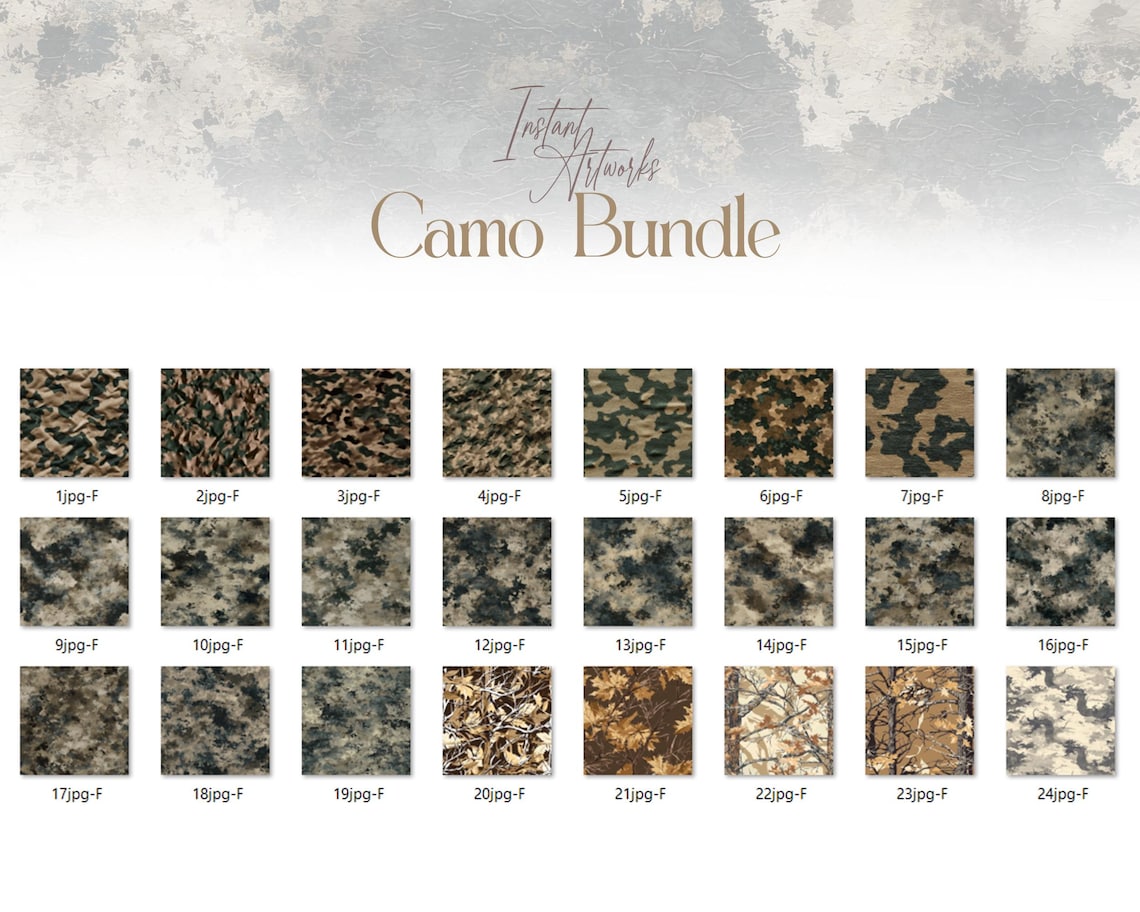 42 Seamless Camouflage Digital Paper Patterns for 3D Character Textures ...