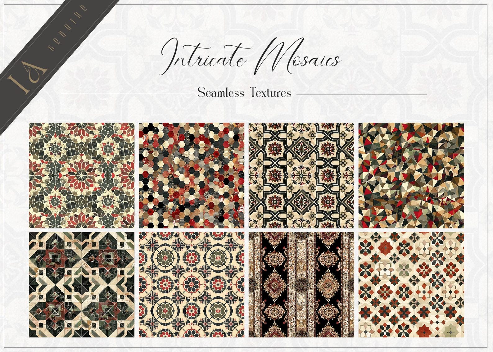 Rustic Mosaic Tile Texture, Digital Art Paper, Mosaic Backgrounds ...