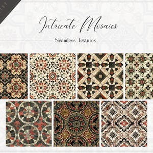 Rustic Mosaic Tile Texture, Digital Art Paper, Mosaic Backgrounds ...