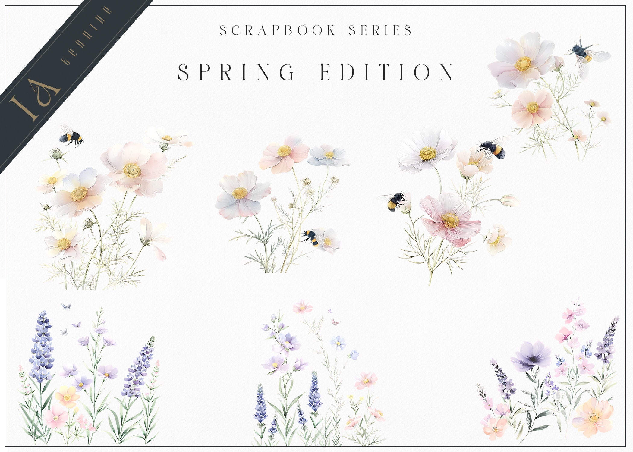 Spring Bees Watercolor Clipart, Bumble Bees Clipart, Honey Bees Clipart ...