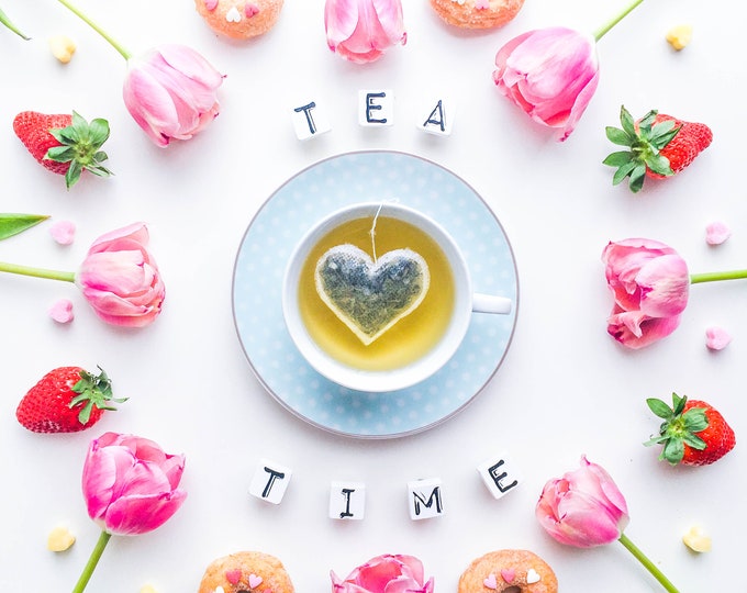 5 Heart Shaped Tea Bags/custom Tea Bag, Valentine’s Gift, Best Friend's ...