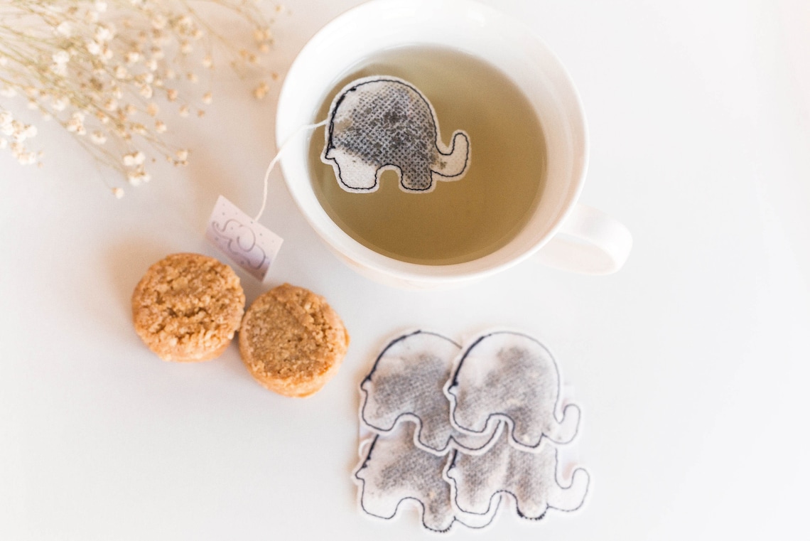 5 Elephant Shaped Tea Bags for Best Friend. Miss You Gift | Etsy