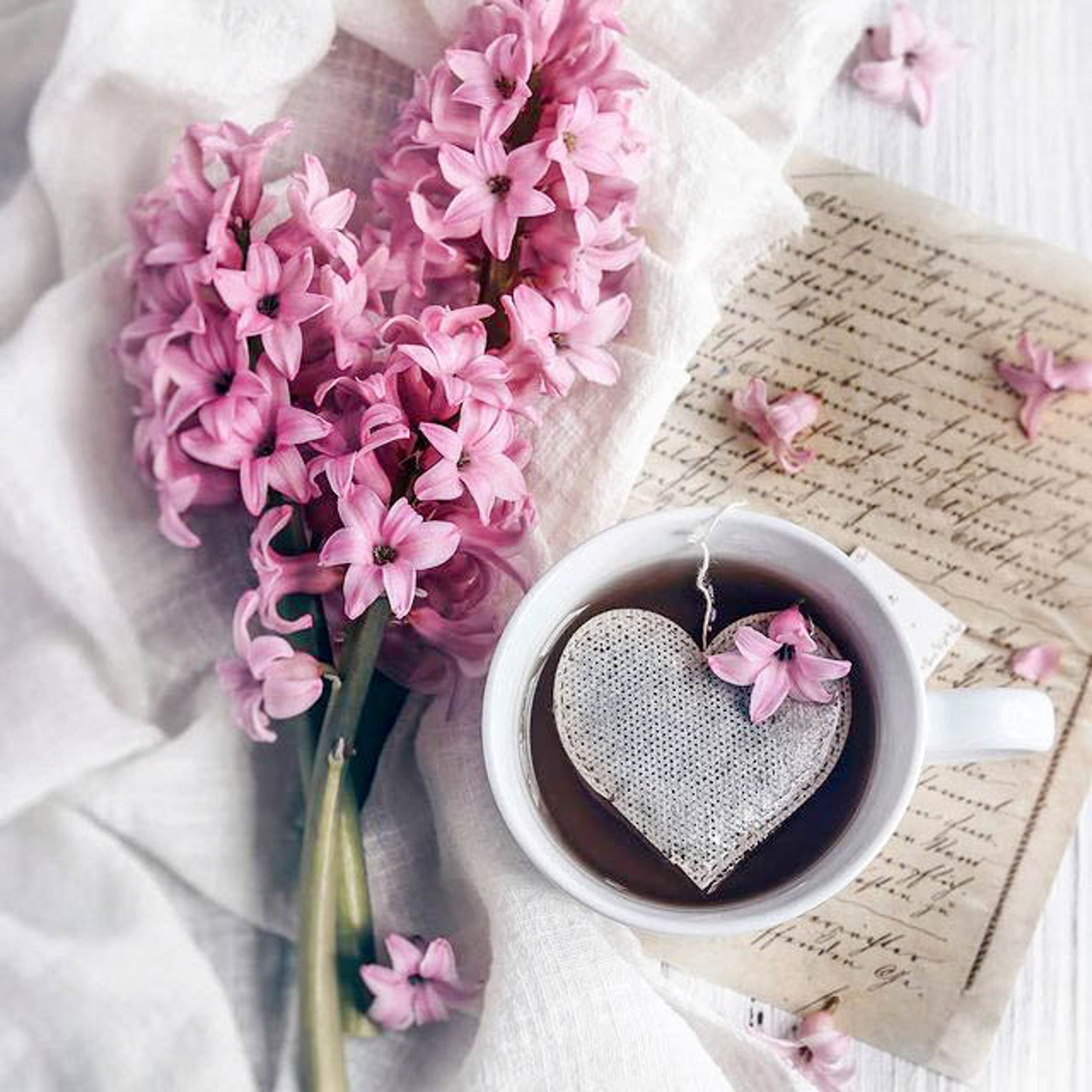 5 Heart Shaped Tea Bags/custom Tea Bag Valentines Gift Best | Etsy