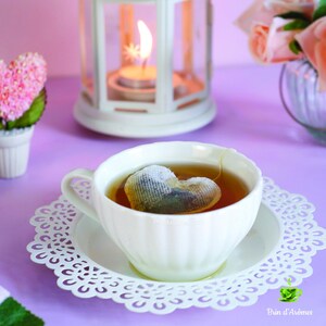 50 Personalized Heart Shaped Tea Bags Favor/custom Tea Bag, Baby Shower ...