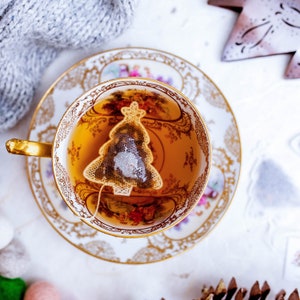 15 Christmas Tree Shaped Tea Bag Box for Stocking Stuffers or Gift ...