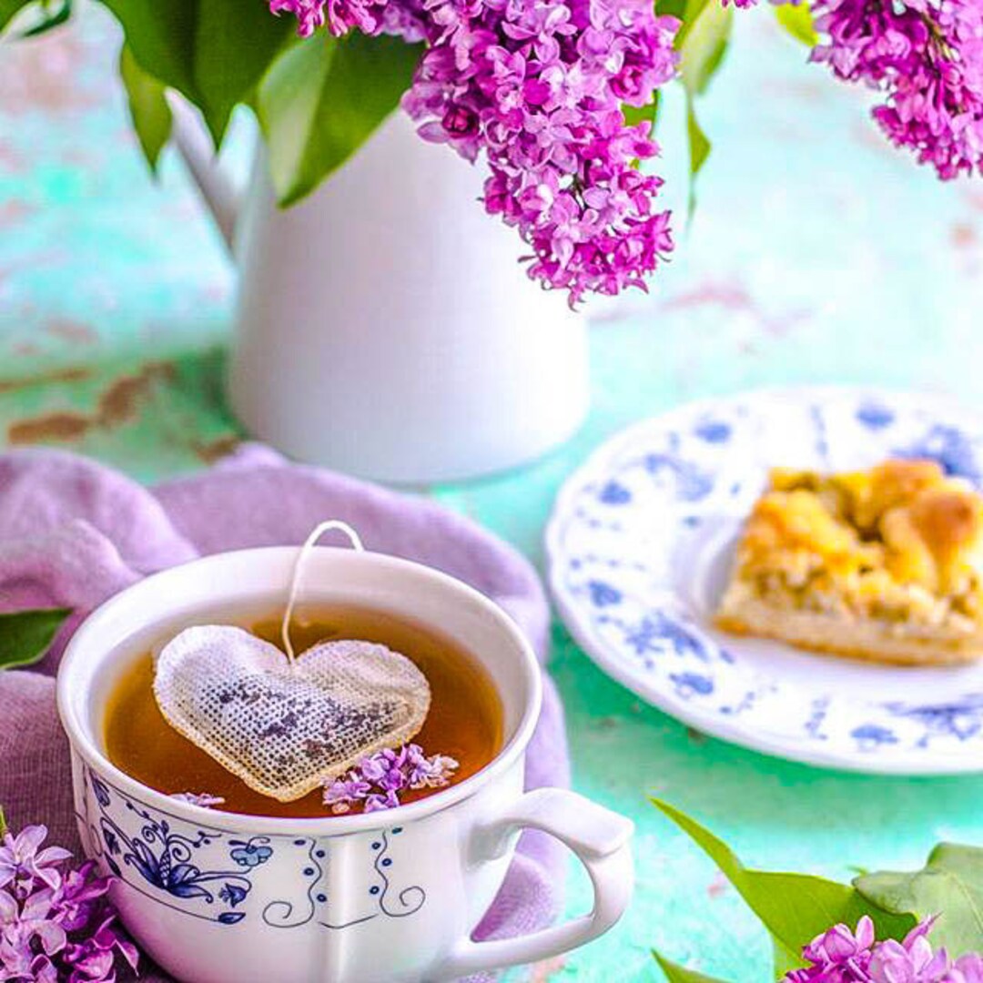 50 Heart Shaped Tea Bags for Wedding Favors, Bridal Shower or ...