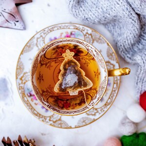 15 Christmas Tree Shaped Tea Bag Box for Stocking Stuffers or Gift ...