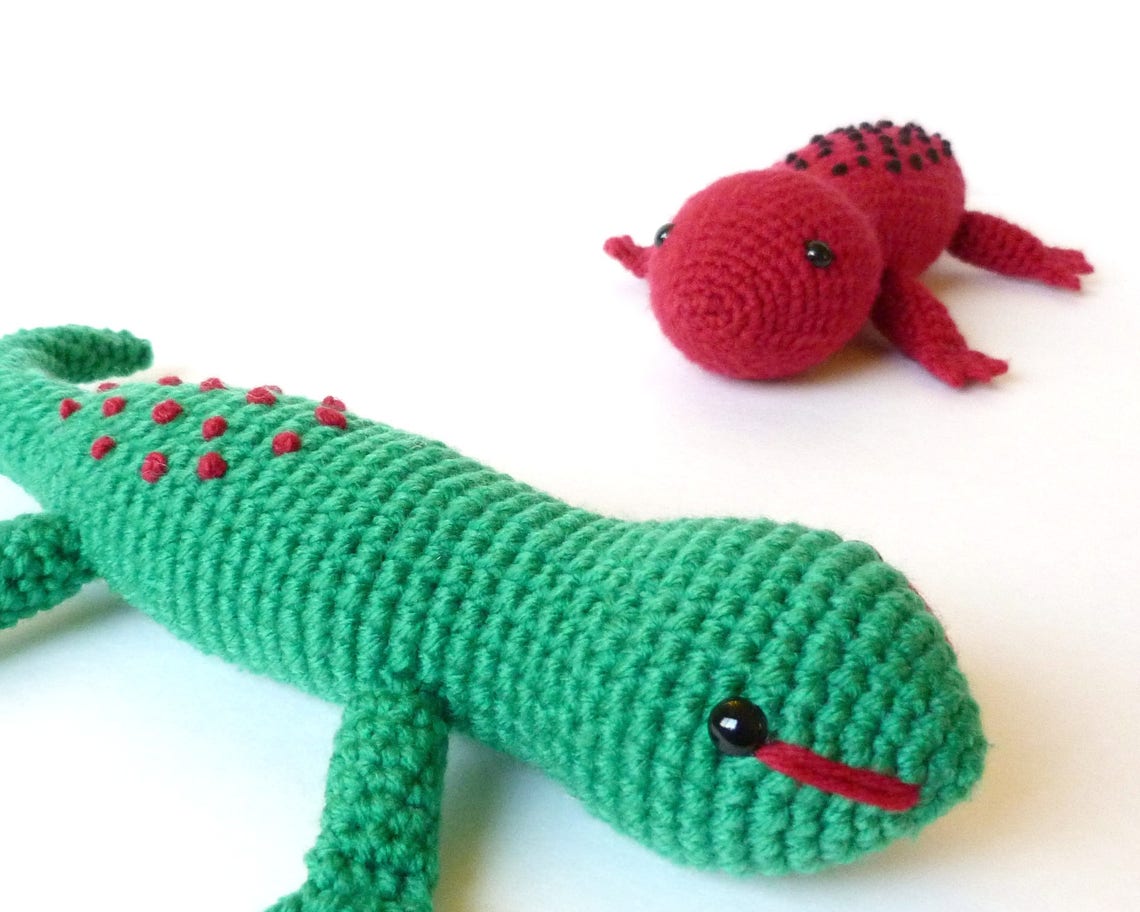 Amigurumi Salamander / Amigurumi Gecko Crochet Pattern PDF | Etsy Canada