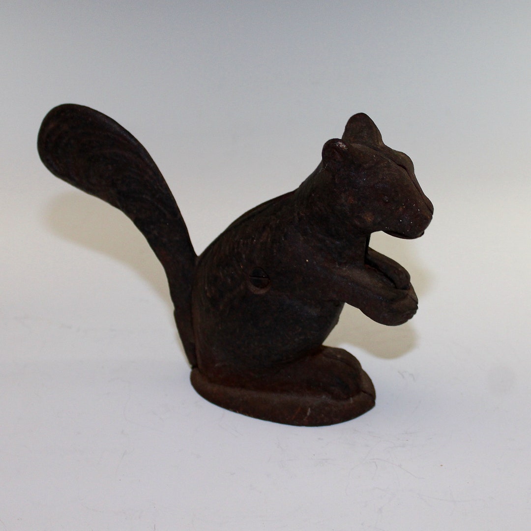 19thc Cast Iron Squirrel Nut Cracker Tail Lever Working - Etsy