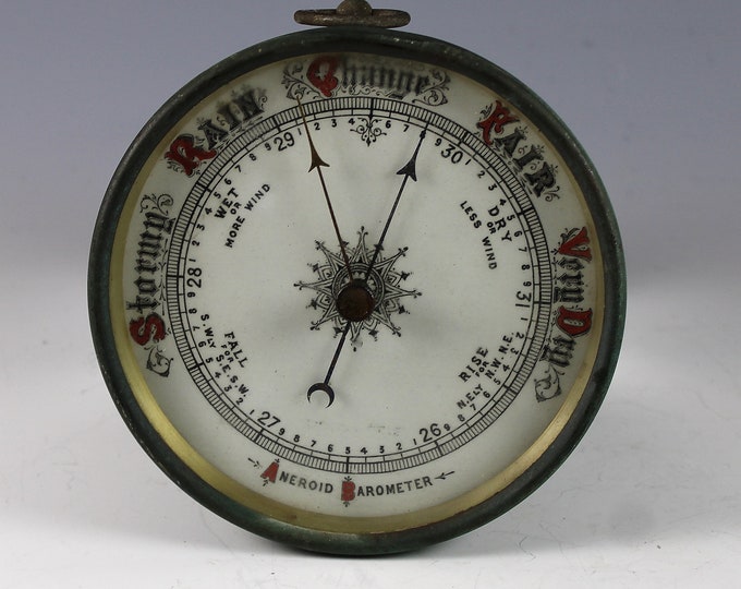 Vintage Aneroid Wall Barometer With Glass Front - Etsy