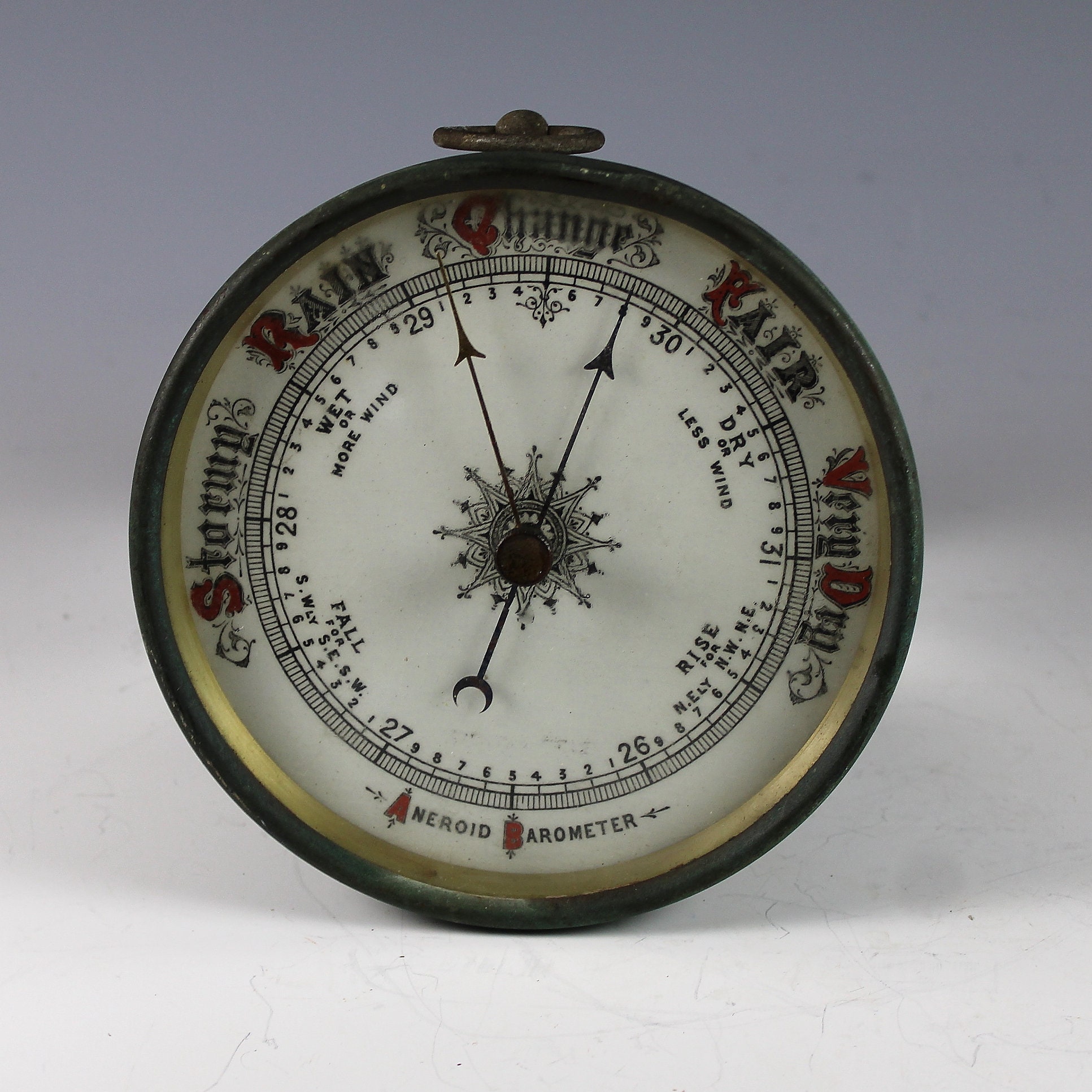 Vintage Aneroid Wall Barometer With Glass Front - Etsy