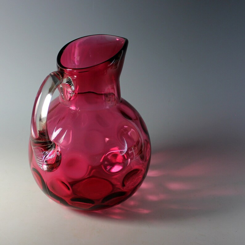 Vintage Depression Glass Ruby Red Pitcher - Etsy