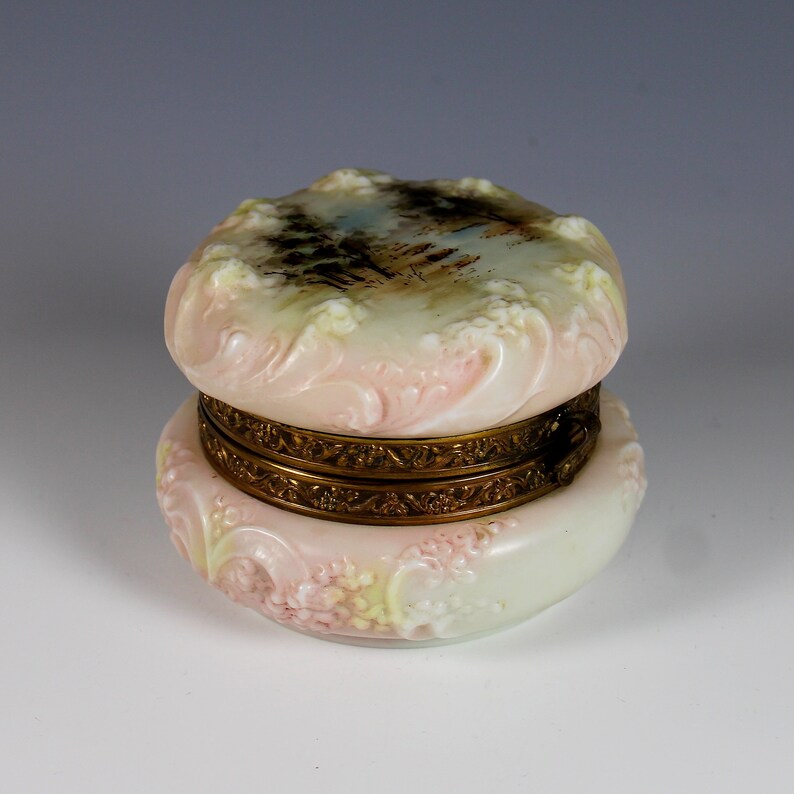 Antique Wavecrest Waves Dresser Box With Landscape Top - Etsy