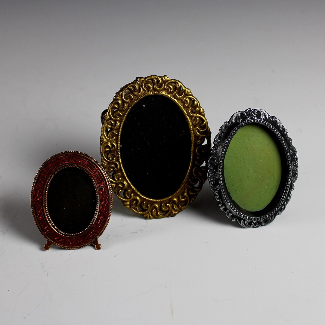 Collection of Three Small Photo Picture Frames Easels - Etsy