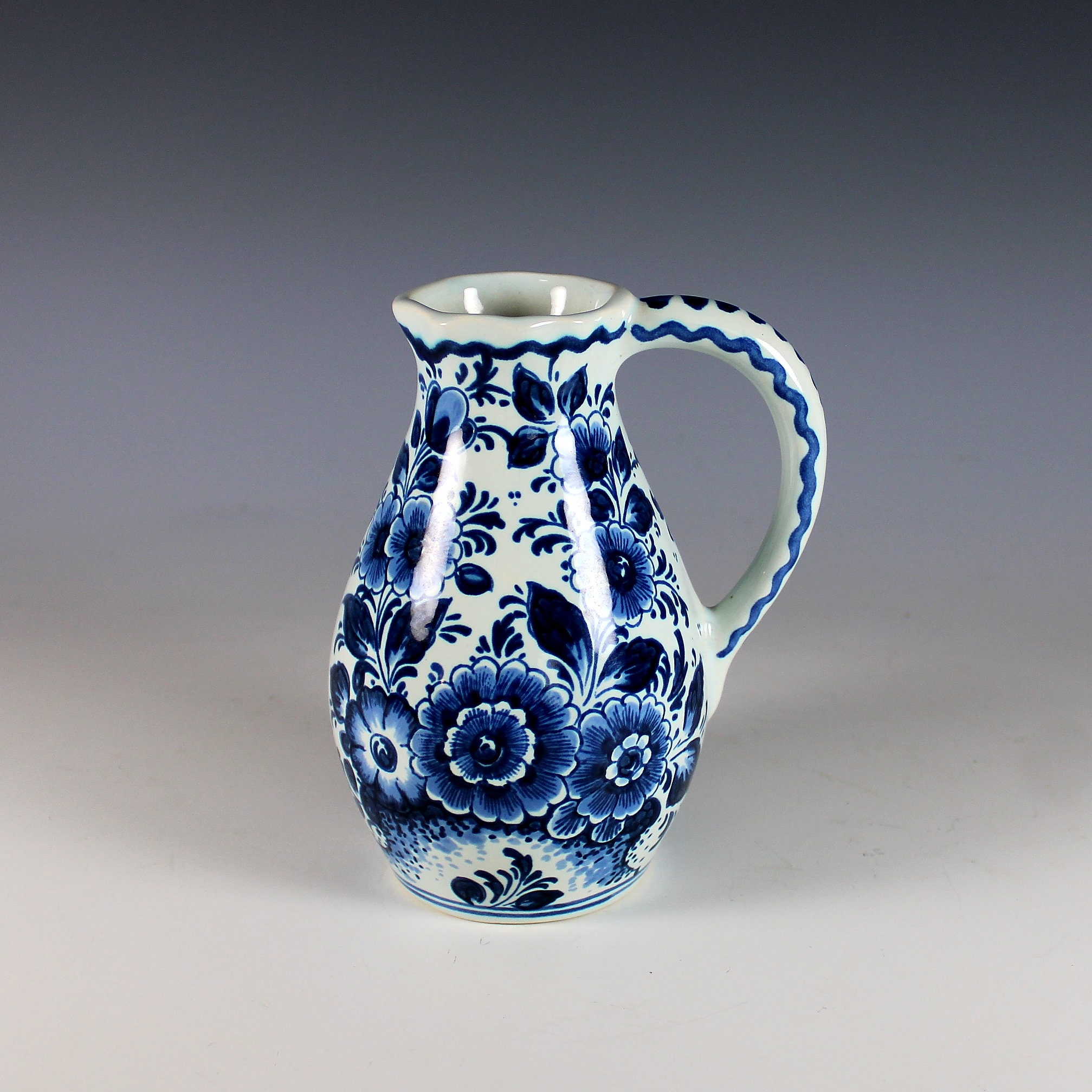 Vintage Oud Delft Pitcher Flask Hand Painted Made in Holland - Etsy