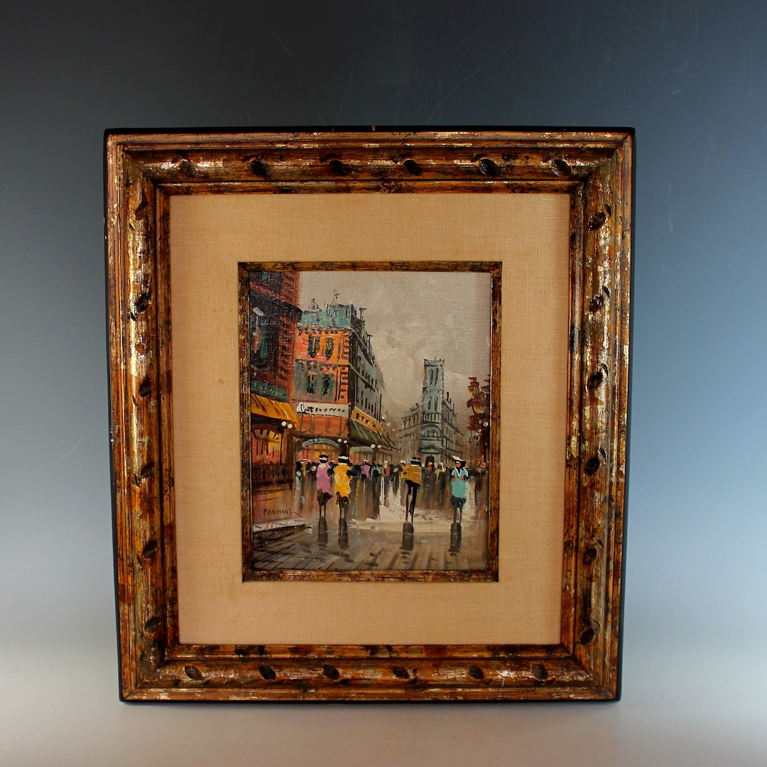 Painting by French Artist Jacques Marchand Parisian Street View (1932 ...