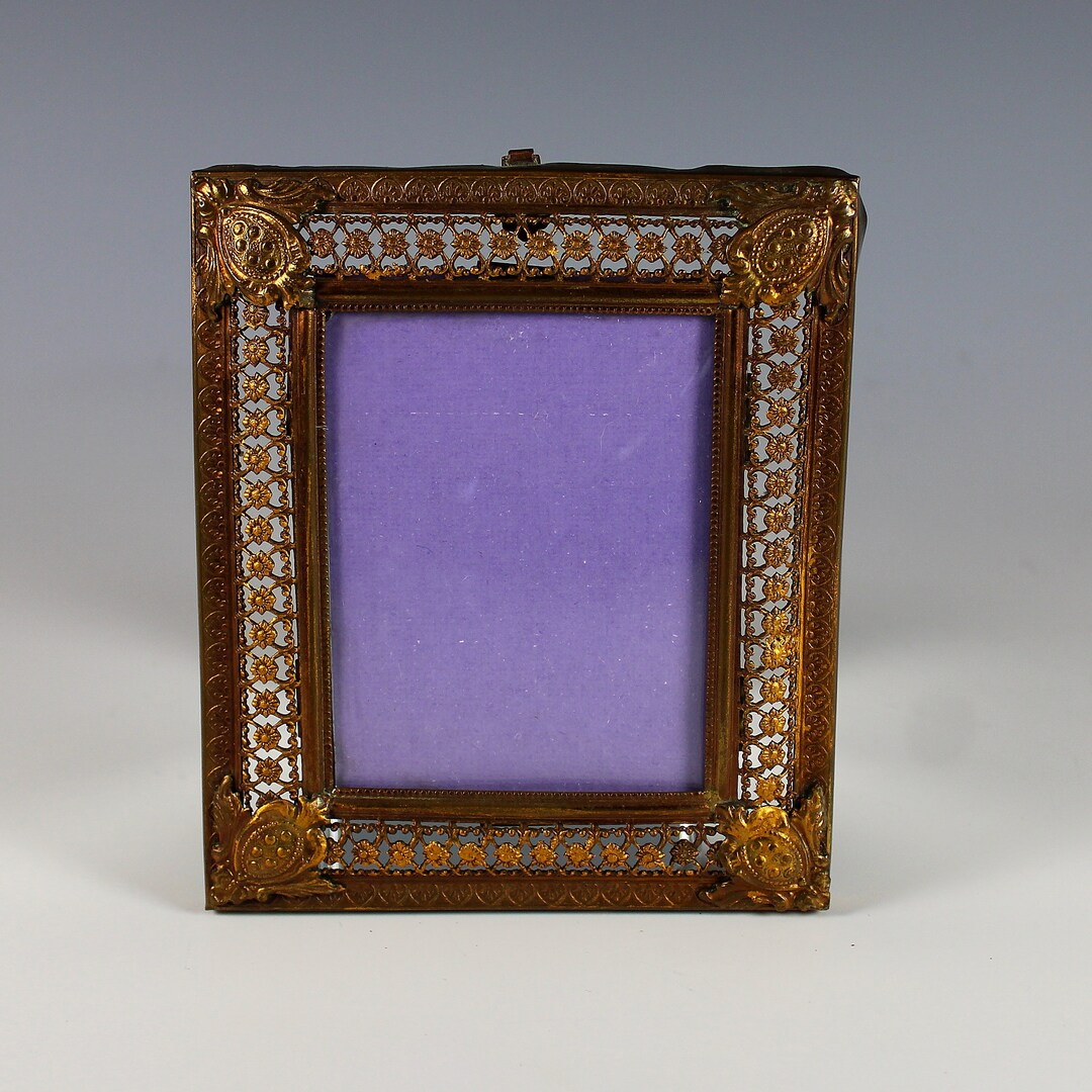 Charming Antique Filigree Photo Frame Convex Glass - Etsy