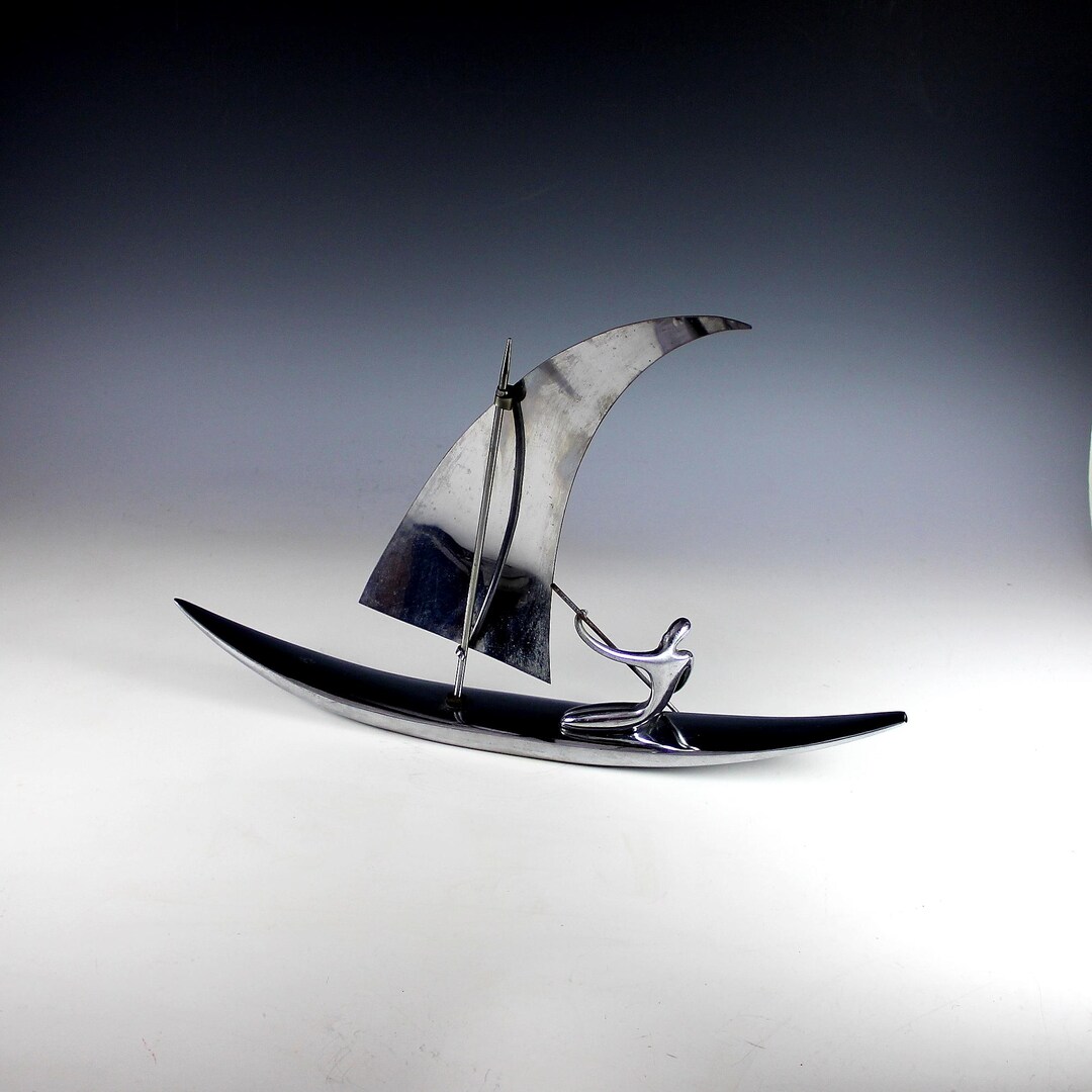 Karl Hagenauer Sculpture Person on a Sail Boat Unsigned - Etsy