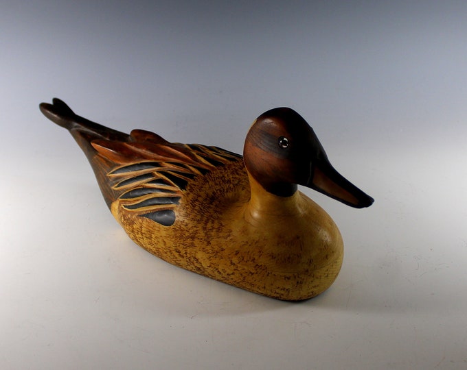 Vintage Handpainted Carved Pintail Duck Decoy Signed W Noxon and Dated ...