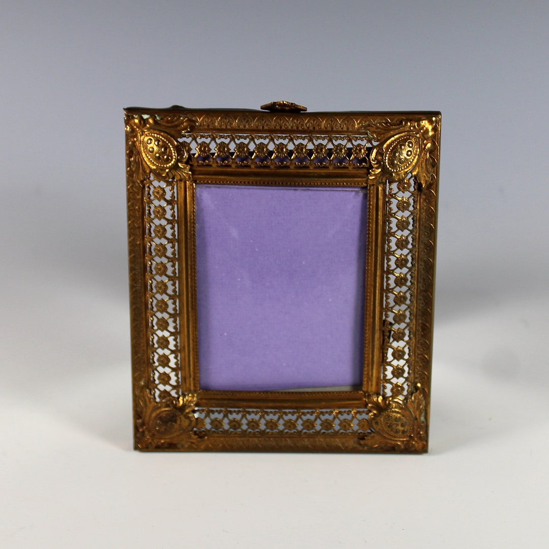 Charming Antique Filigree Photo Frame Convex Glass B - Etsy