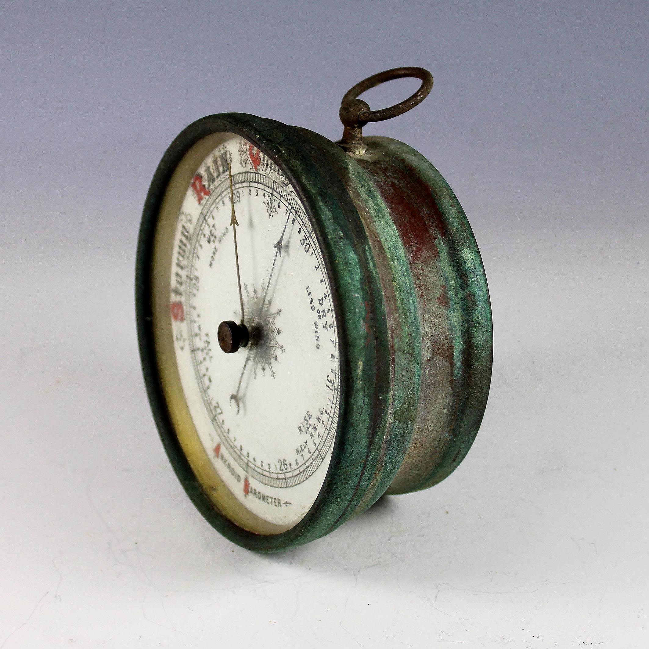 Vintage Aneroid Wall Barometer With Glass Front - Etsy