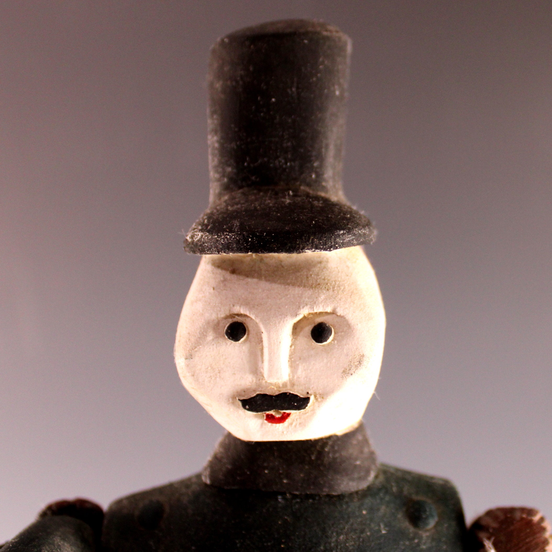 Vintage Uniformed Man Whirligig Wood Folk Art Artist Signed Primitive ...