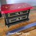 Red Bat Jewelry Box, Gothic Keepsake Box, Golden Bat Wooden Case ...
