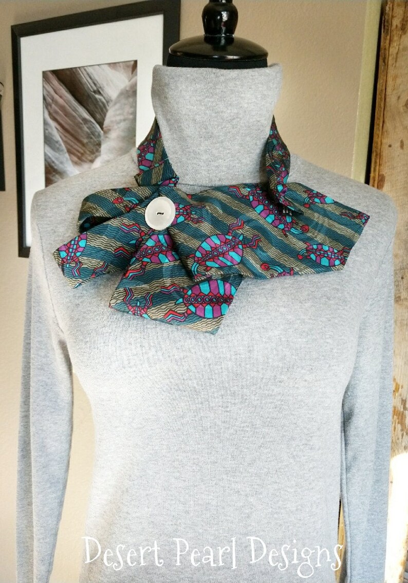 Turtle Necktie Ascot Necklace, Sea Turtle Tie Scarf, Fun Ecofriendly ...