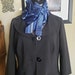 Azure Blue Silk Cowl Wrap Rich Blue Statement Collar Navy - Etsy