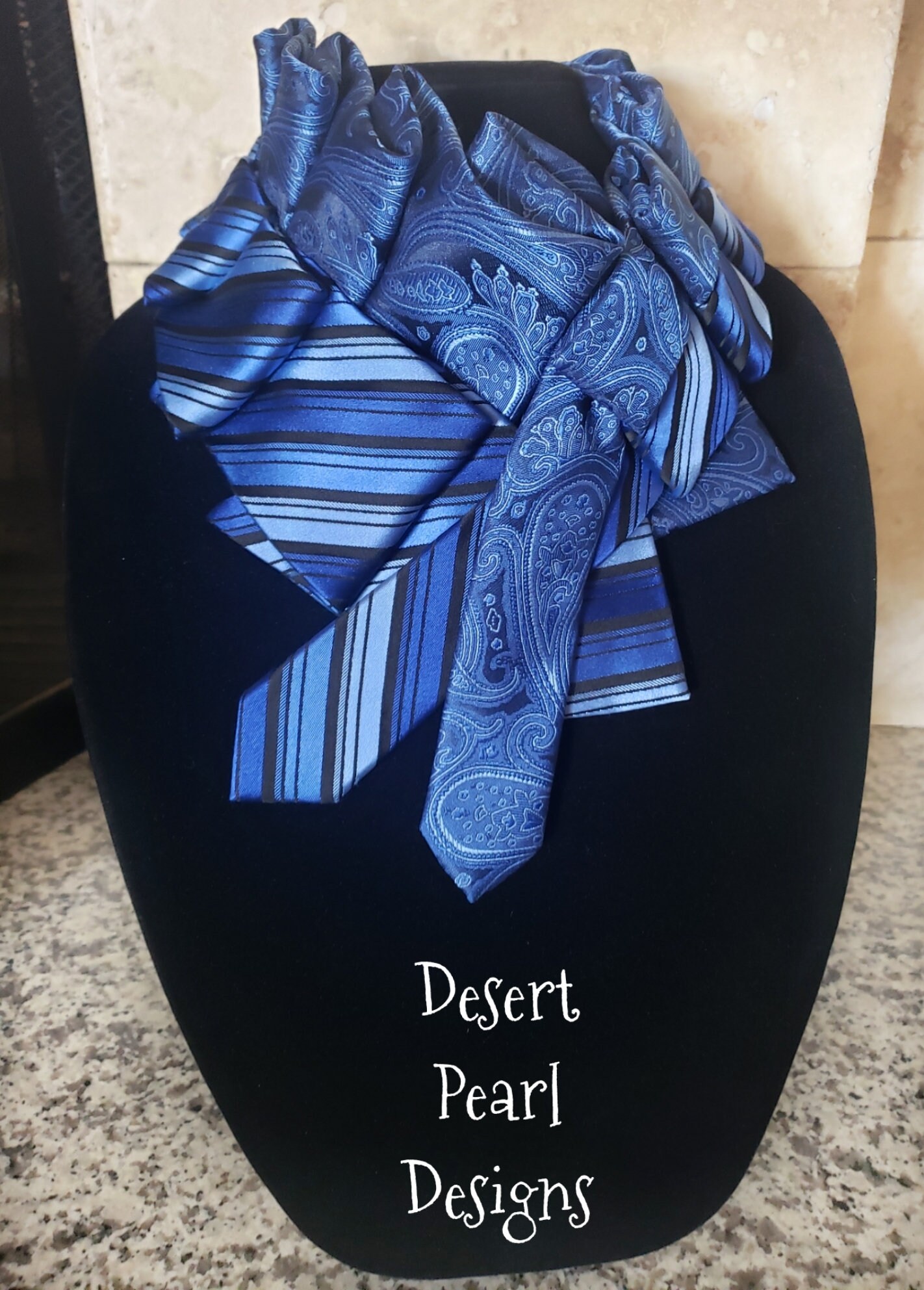 Azure Blue Silk Cowl Wrap Rich Blue Statement Collar Navy - Etsy