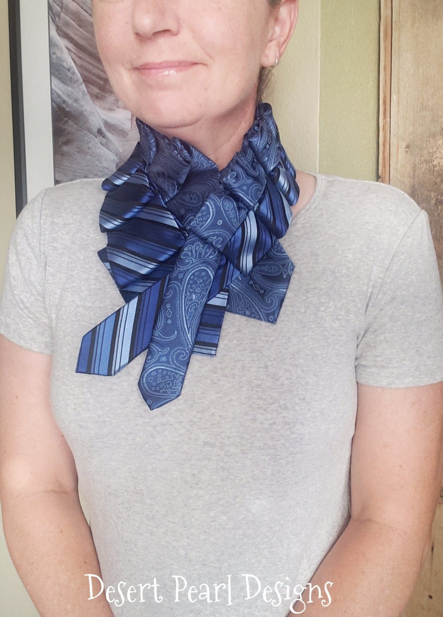 Azure Blue Silk Cowl Wrap Rich Blue Statement Collar Navy - Etsy