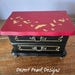 Red Bat Jewelry Box, Gothic Keepsake Box, Golden Bat Wooden Case ...