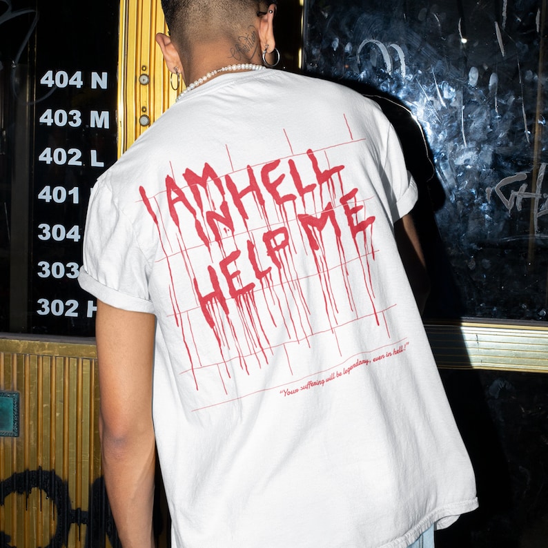 Hellraiser i Am in Hell, Help Me Hellraiser II Shirt, Pinhead, Horror ...