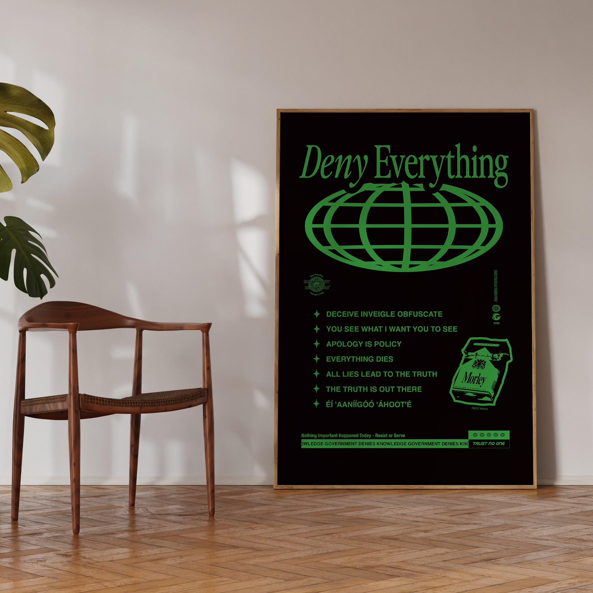 Deny Everything Poster X-files Poster Conspiracy Theory - Etsy