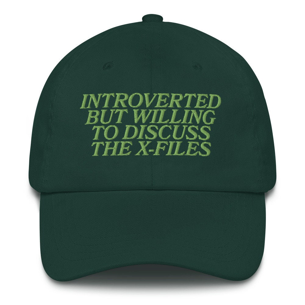 X-files Introvert Embroidered Hat, X-files Gift, Fox Mulder Hat, Dana ...