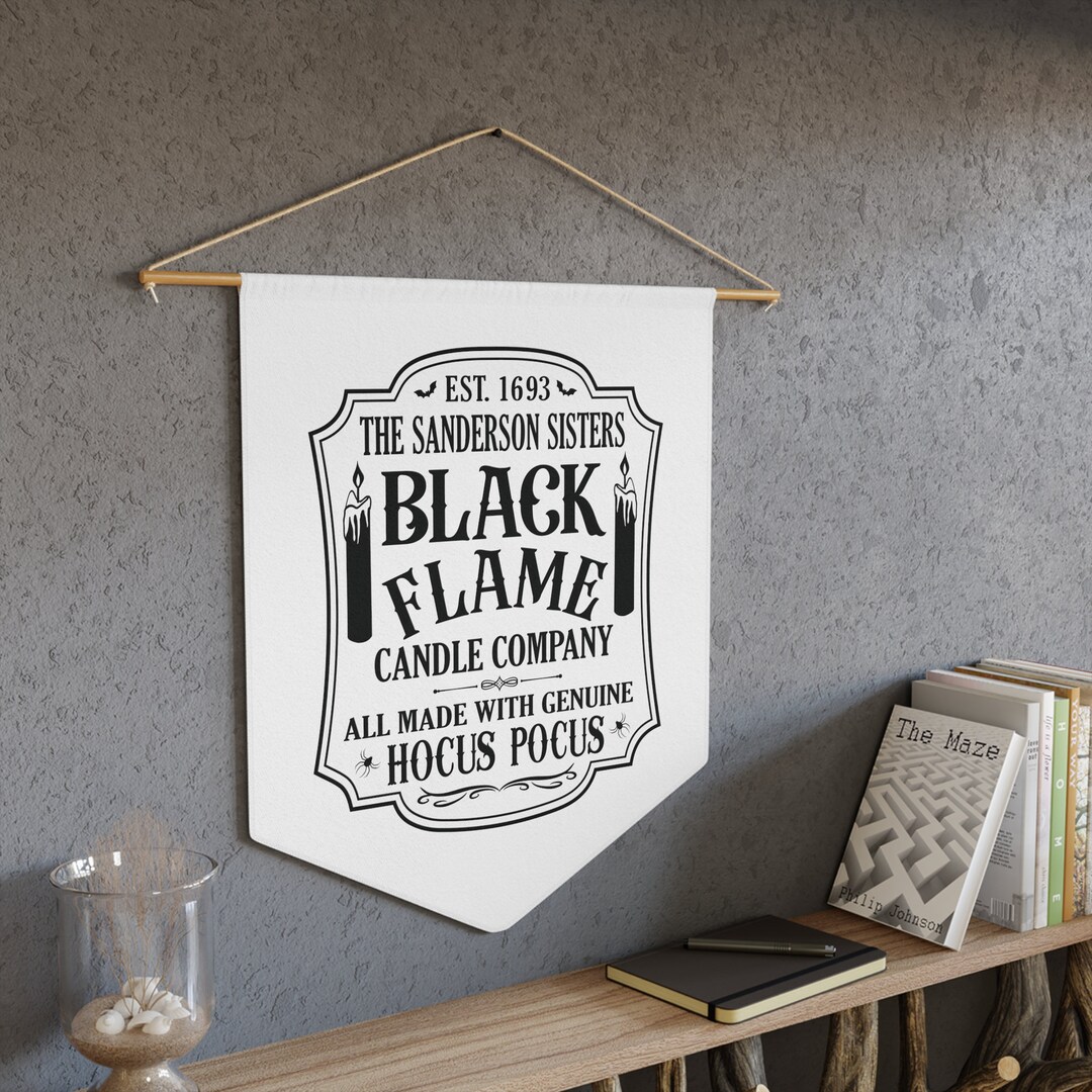 Sanderson Sisters Black Flame Pennant, Halloween Pennant, Halloween ...